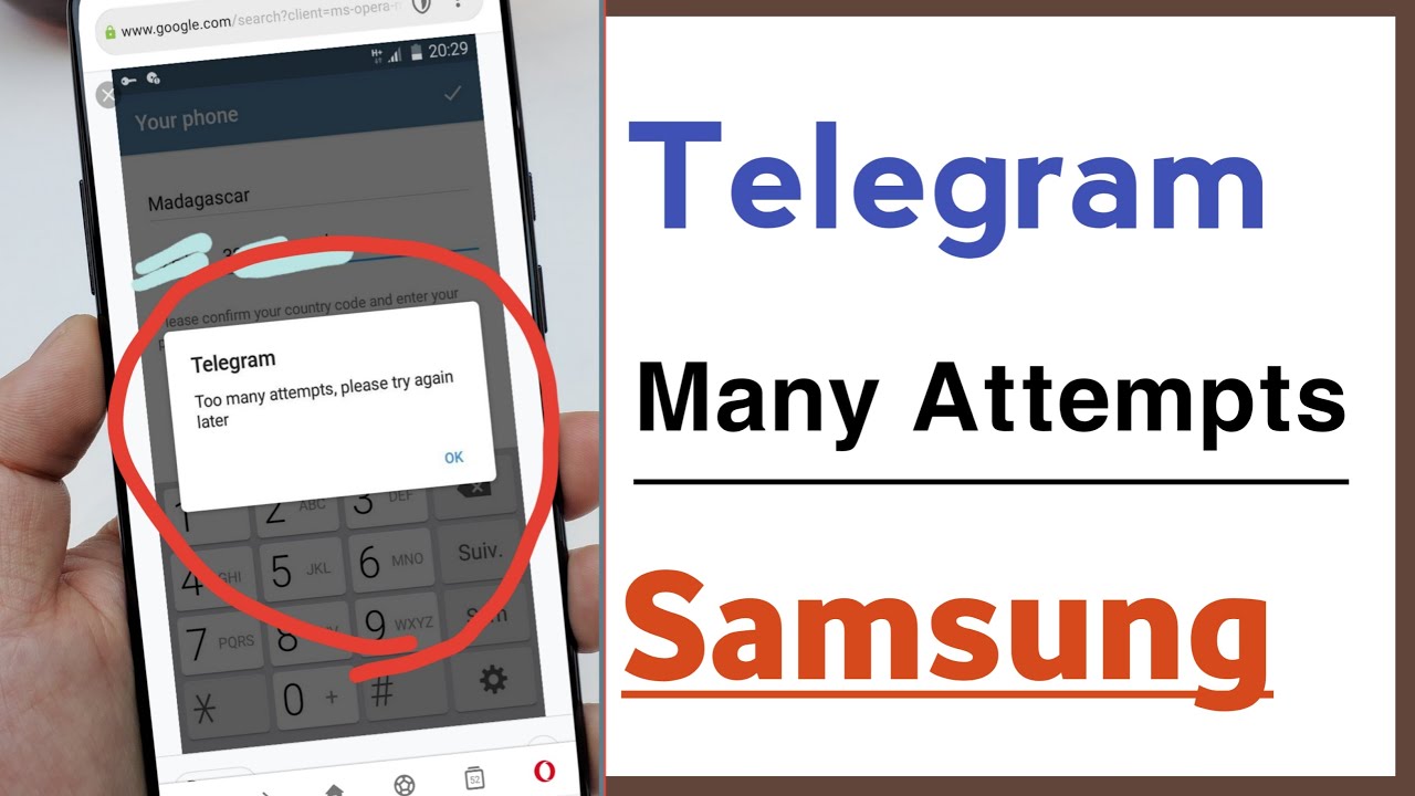 Telegram Too Many Attempts In Samsung Device Problem Solve - YouTube
