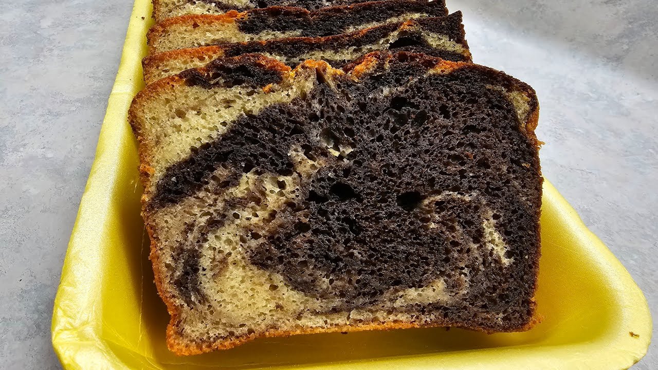 como hacer panque marmoliado de chocolate super humedo - YouTube