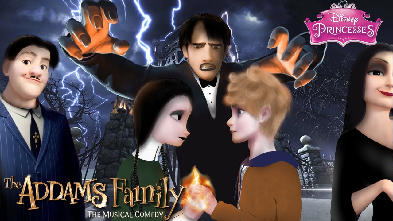 Disney Princesses in The Addams Family 🧛 Wednesday and Tyler love | Ana ...