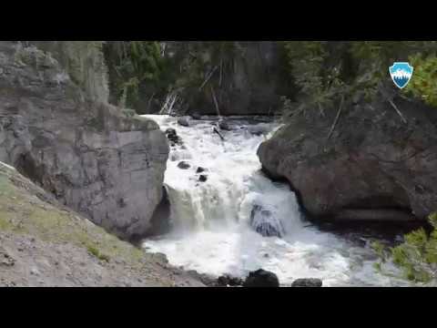 Yellowstone's Firehole Canyon Drive to Falls & Swimming - YouTube