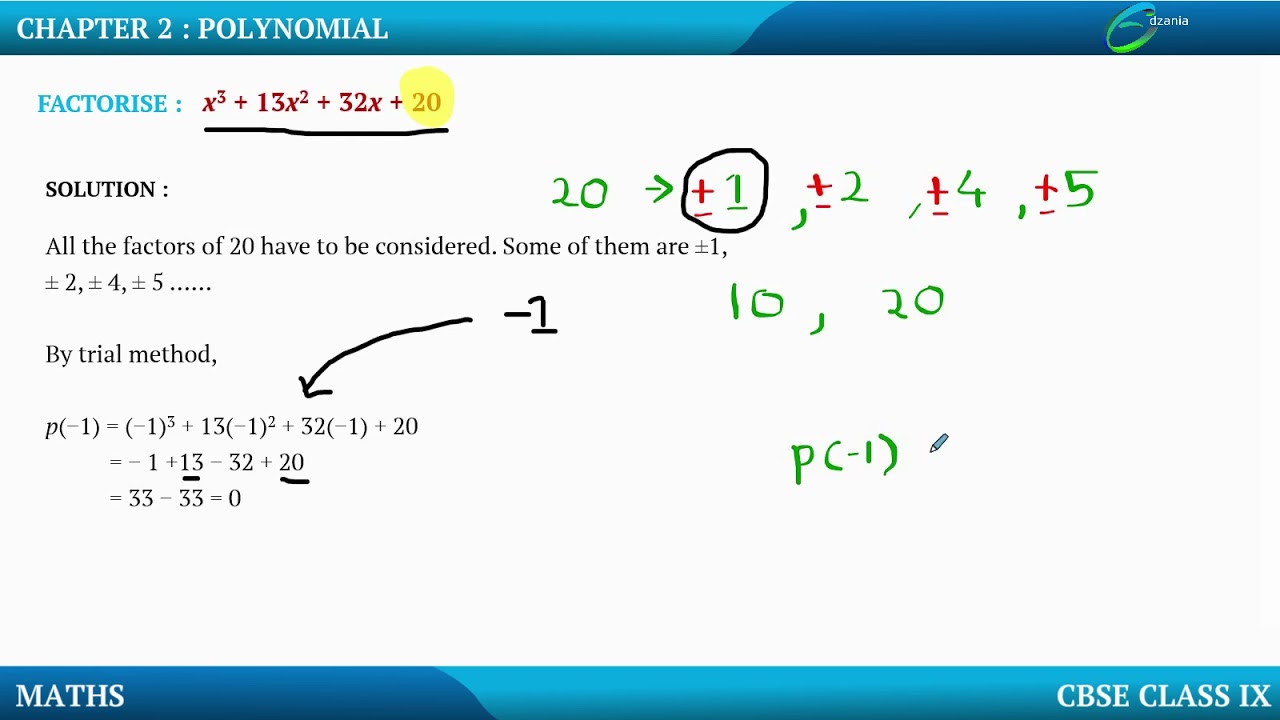 Polynomial- Factorization by Splitting the Middle Term - YouTube