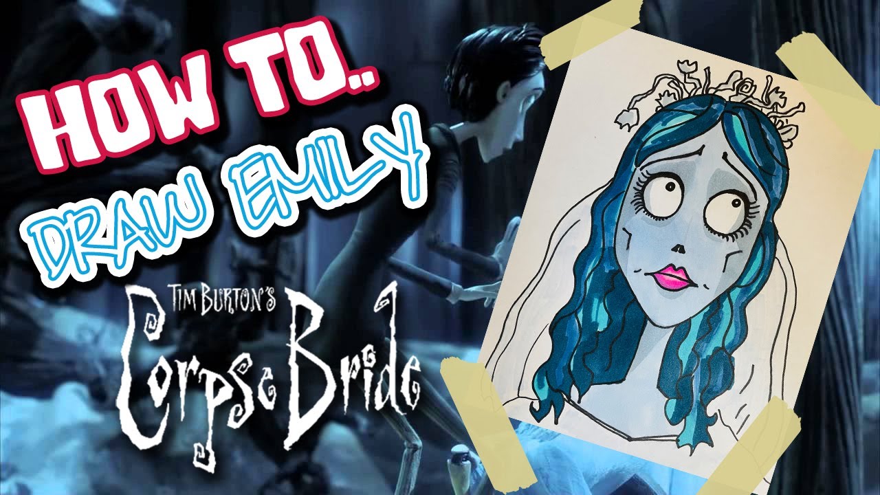 Halloween How to Draw Tim Burton's the Corpse Bride - YouTube