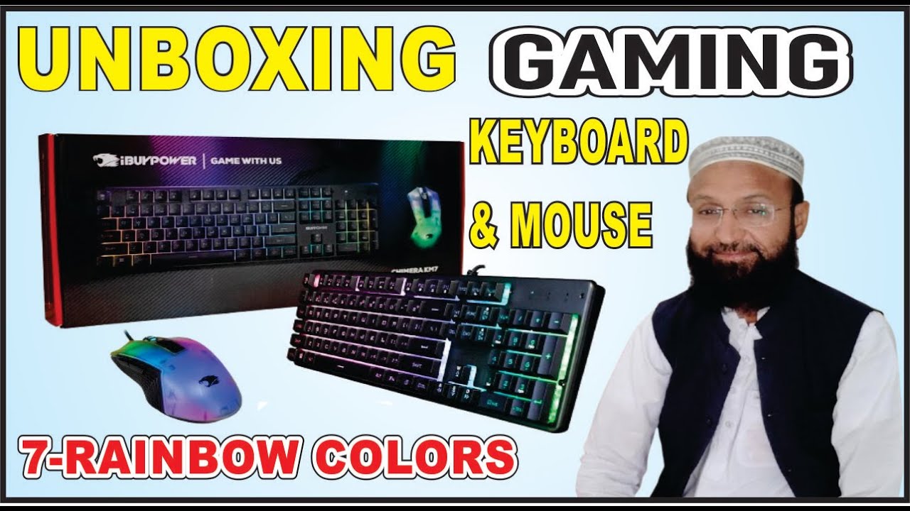 UNBOXING Gaming Keyboard & Mouse With 7 Colours - YouTube