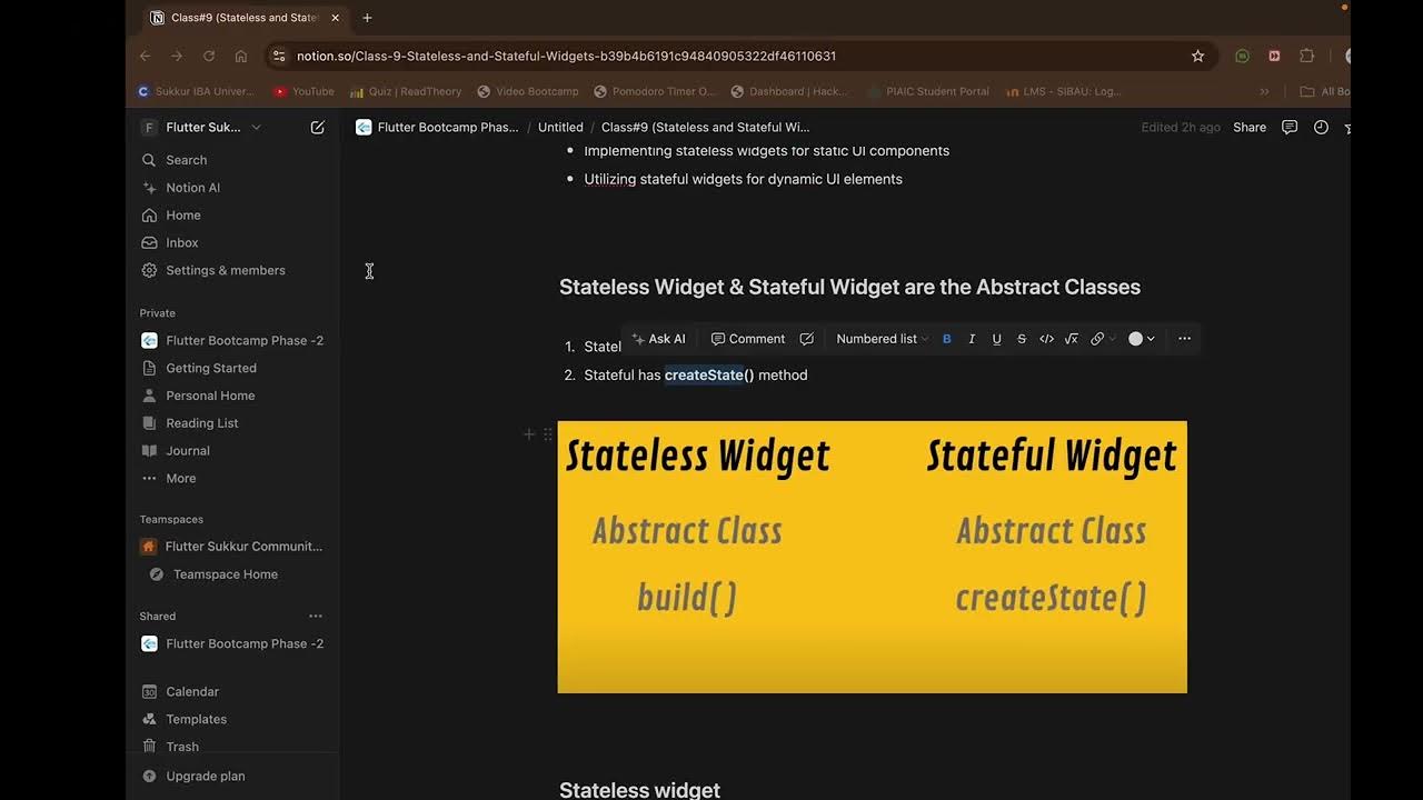 Class#9 Stateless and Stateful widget | Flutter Sukkur Community - YouTube