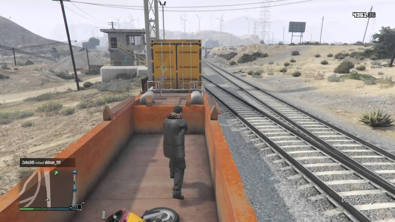 Grand Theft Auto V Train Stunt - YouTube