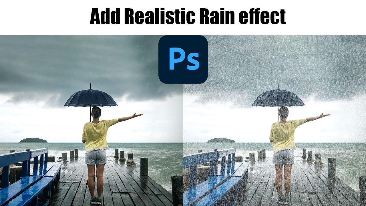 Photoshop tutorial | Add Realistic Rain effect In Photoshop - YouTube