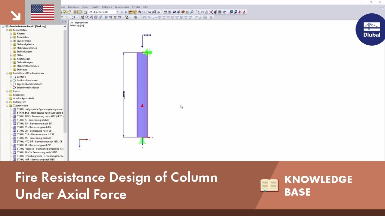 KB 001644 | Fire Resistance Design of Column Under Axial Force - YouTube