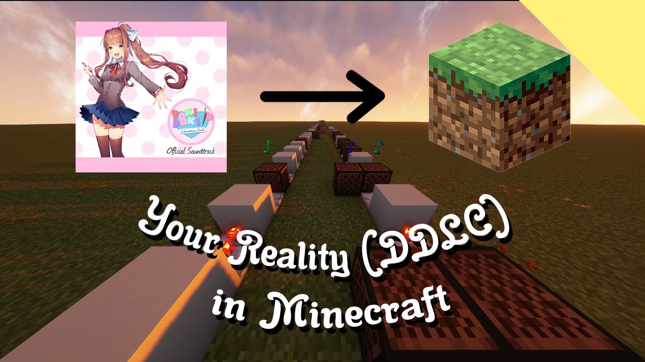I made the theme song to Doki Doki Literature Club in Minecraft ...