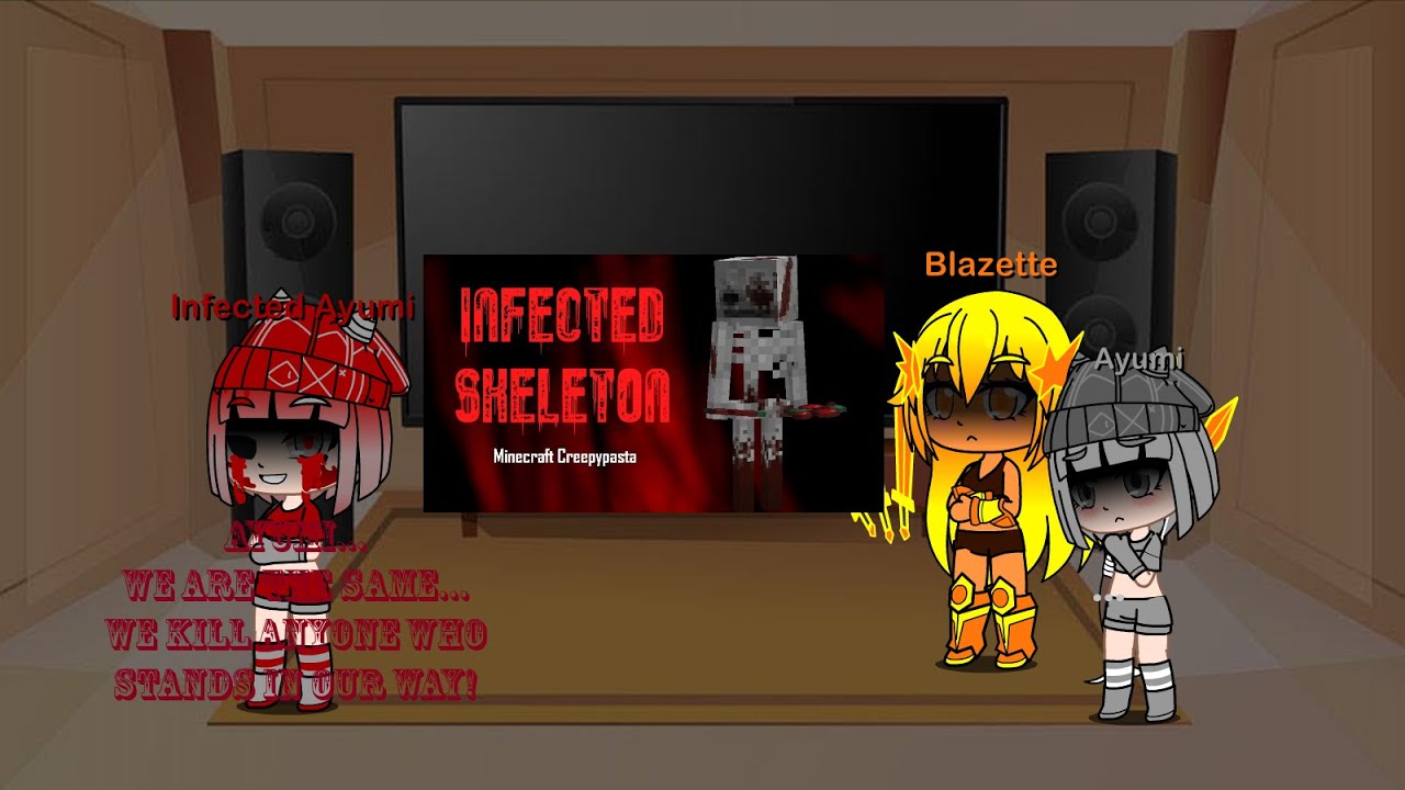 Mob Talker react to Infected Skeleton by RayGloom Creepypasta (Feat ...