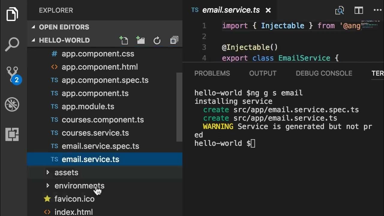 9 Generating Services Using Angular CLI - YouTube