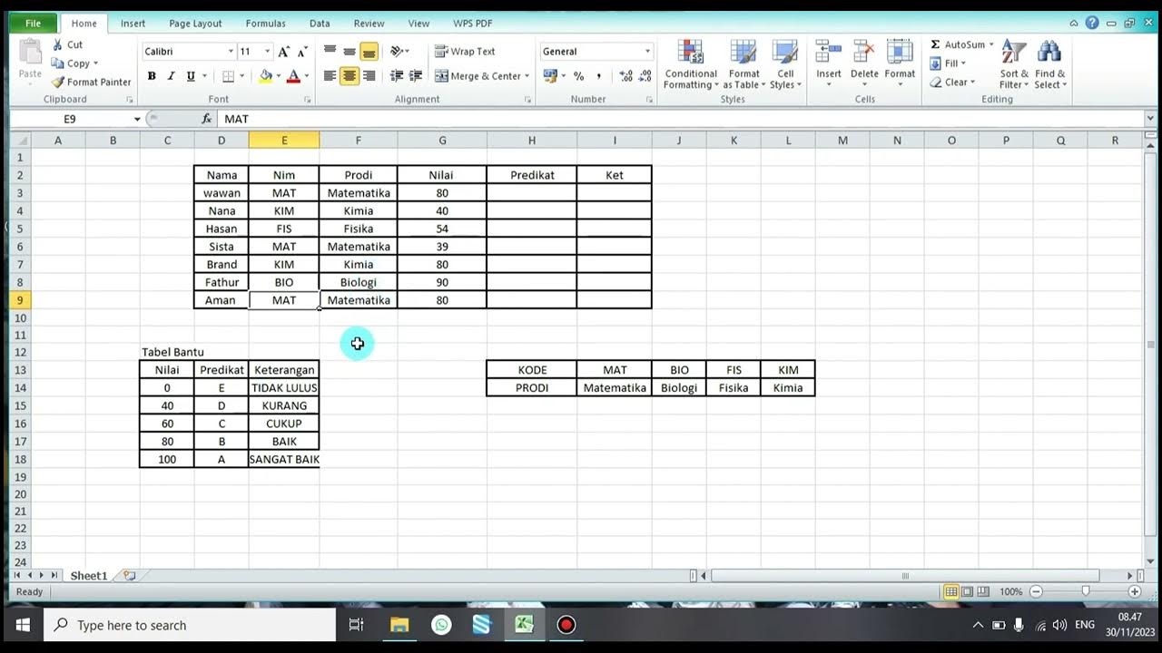 Mc. Excel II Vlookup dan Hlookup - YouTube