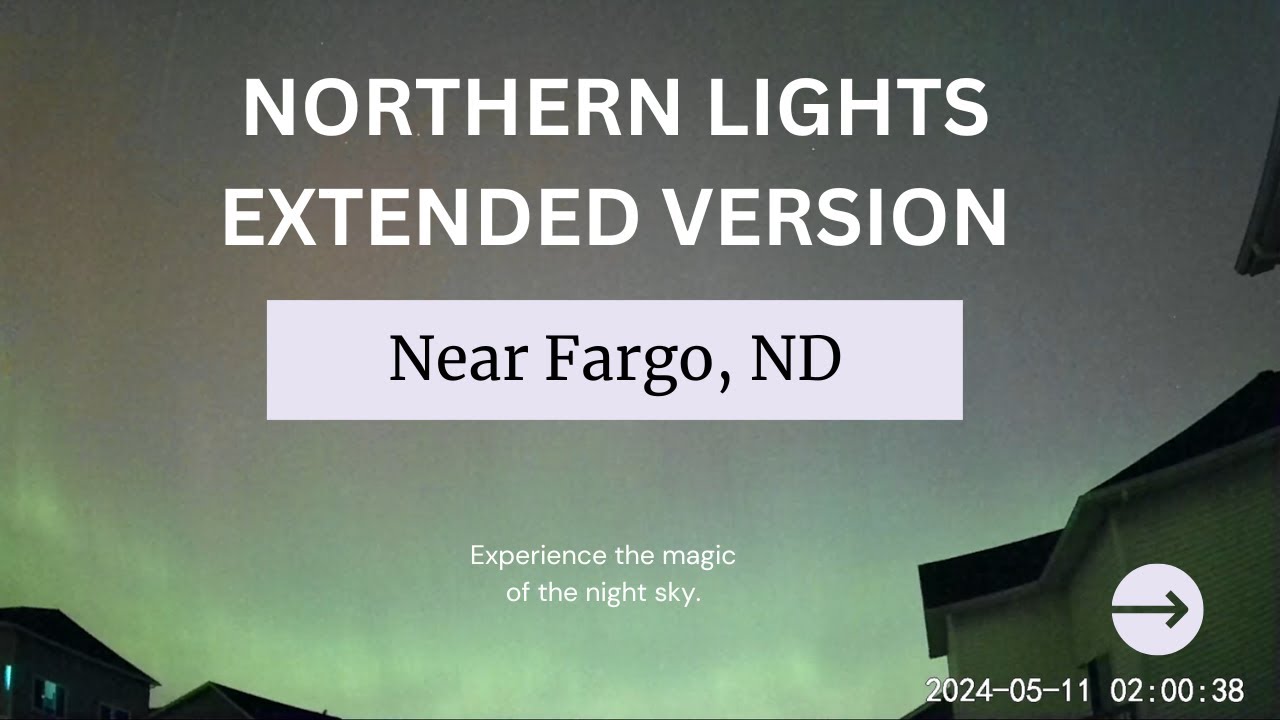 LIVE - Aurora Borealis / NORTHERN LIGHTS 4 Camera Near Fargo, ND - YouTube