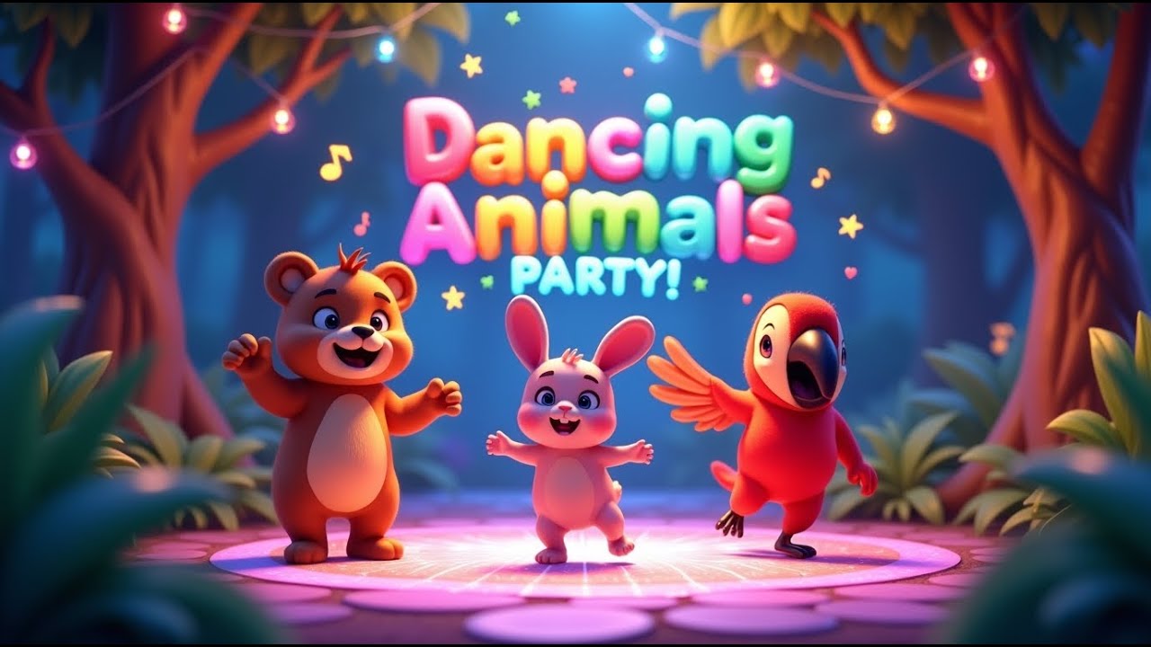 Dancing Animals Party! 😍| Fun Dance Song for Kids | Dance Like a Bear ...