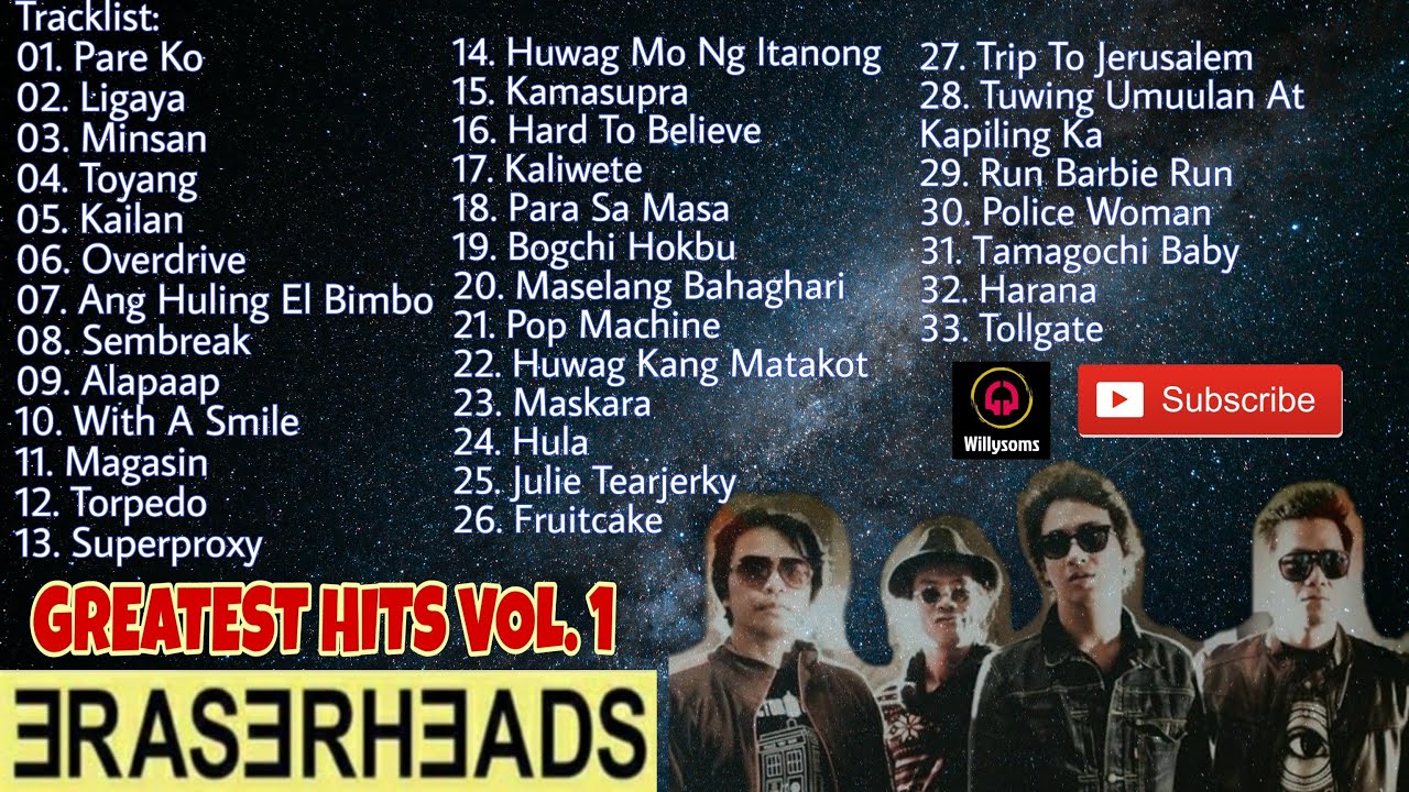 ERASERHEADS - GREATEST HITS VOL. 1 HQ AUDIO - YouTube