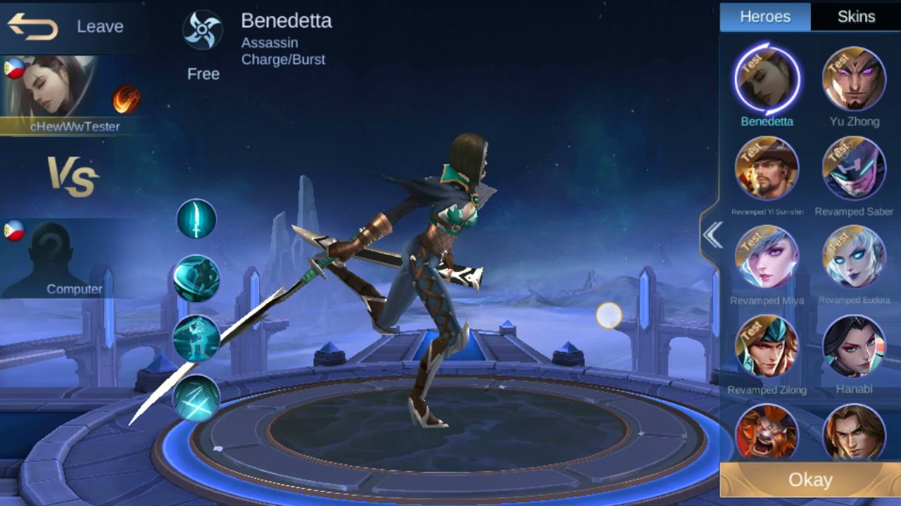 Mobile Legends New Hero Benedetta in Advance Server - YouTube