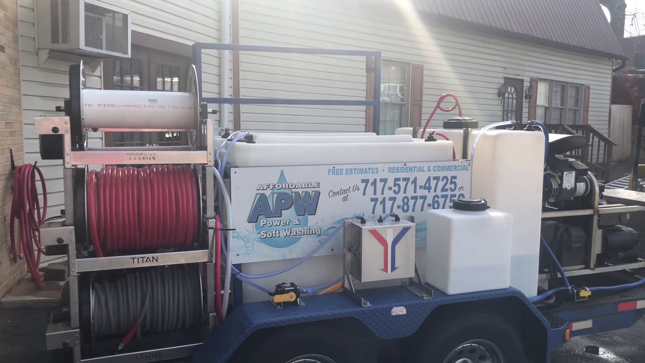 Power Washing and Soft Washing Trailer Set Up - YouTube