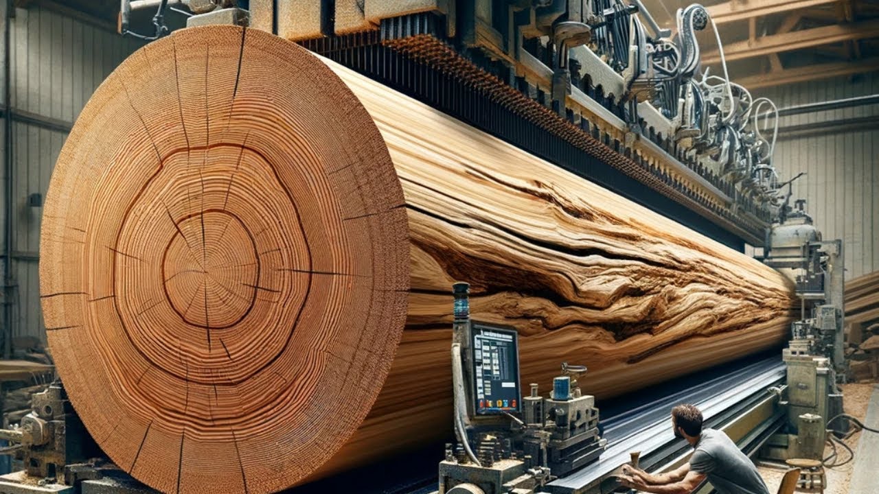 Huge wood factory, wood processing, wood more precious than gold - YouTube