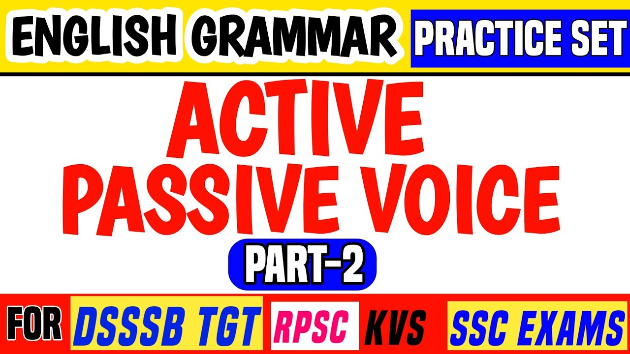 P-2 | Active and Passive Voice Practice Set | Active and Passive Tricks ...
