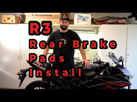 Yamaha R3 - New Rear Brake Pads Install - YouTube
