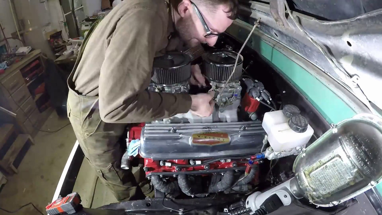 401 Nailhead Build - Intake, Crossover, Fuel Pump - YouTube