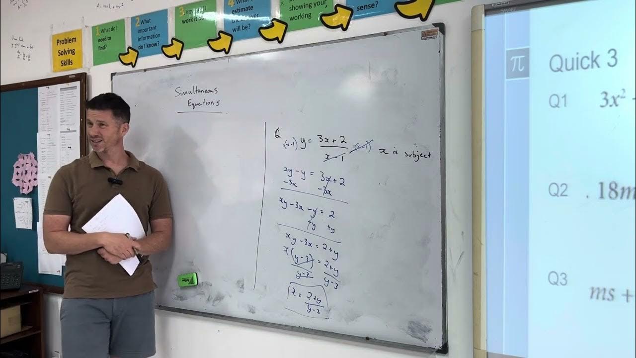 How to rearrange formula and solve simultaneous equations - YouTube