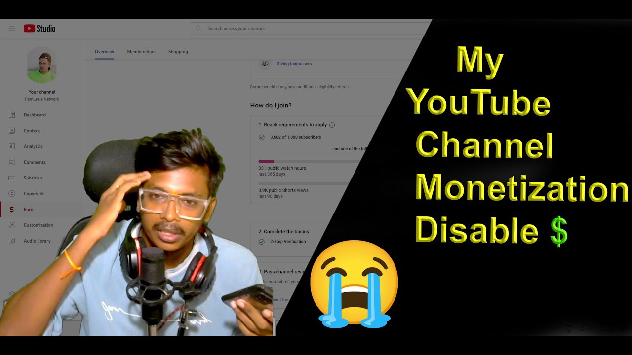 My 😔 YouTube Channel Monetization Disable $ 😭 We Need Your Support ...