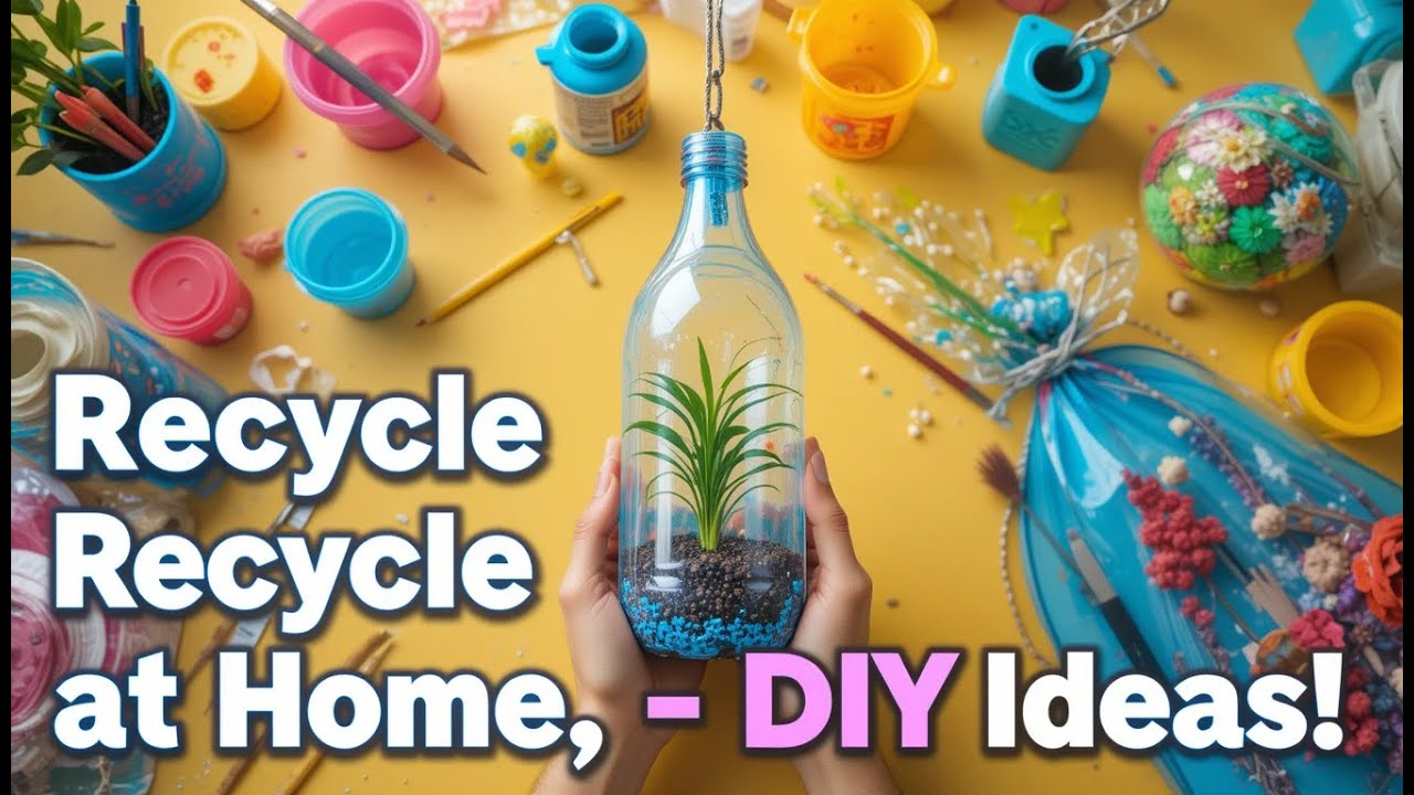 Easy DIY Ideas to Recycle Plastic at Home - YouTube