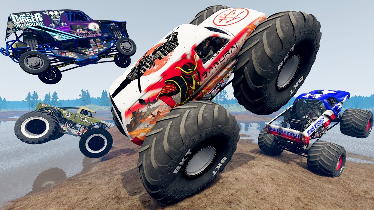 Monster Truck Mud Battle #31 | BeamNG Drive - Griff's Garage - YouTube