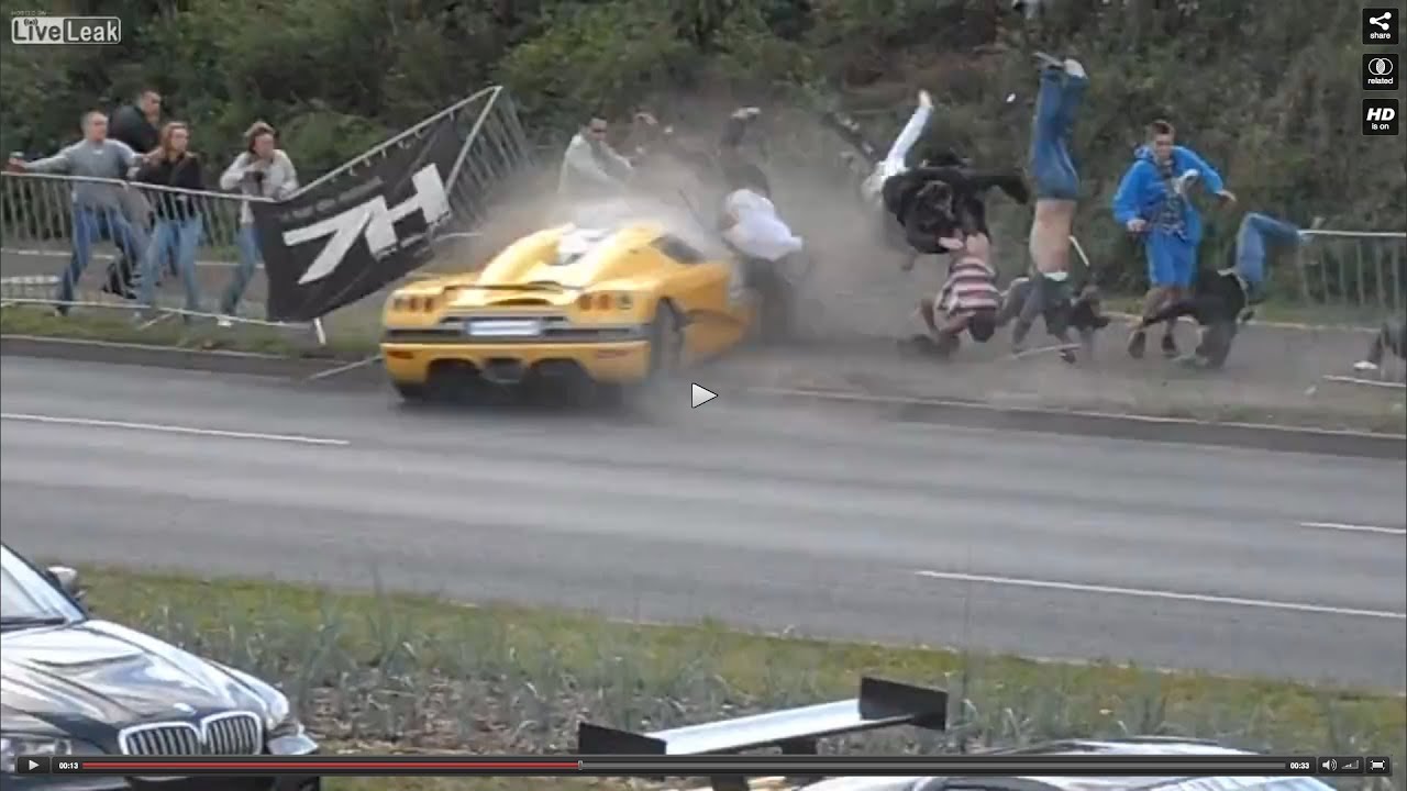 Another angle of the Koenigsegg crash in Poznan - YouTube