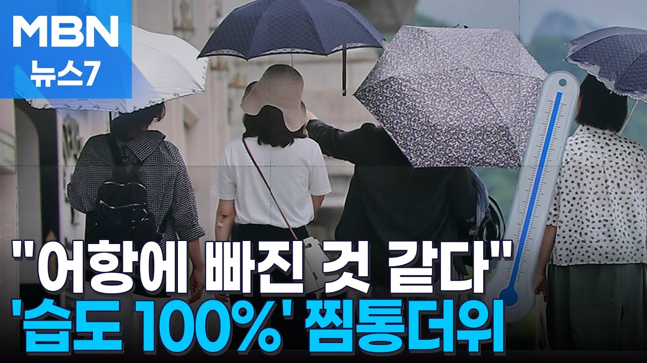 "어항에 빠진 것 같아요"…'습도 100%' 찜통더위 이어진다 [MBN 뉴스7] - YouTube