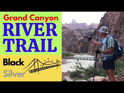 Colorado River Trail at the Grand Canyon, including Black and Silver ...