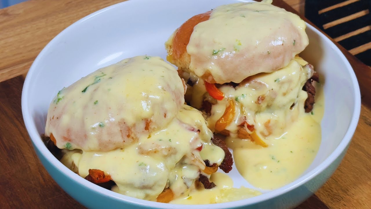 My Perfect and Cheesiest Philly Cheesesteak Burger At Home ...