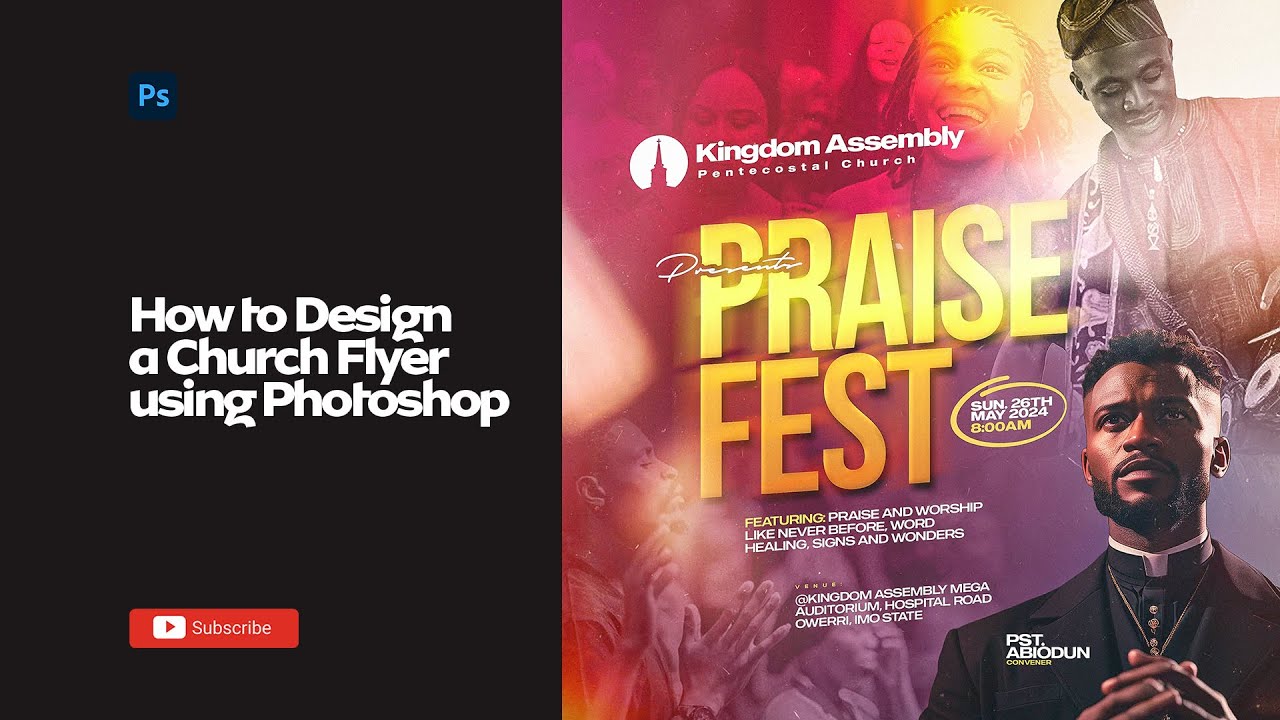Church Flyer Design using Photoshop II Photoshop Tutorials - YouTube