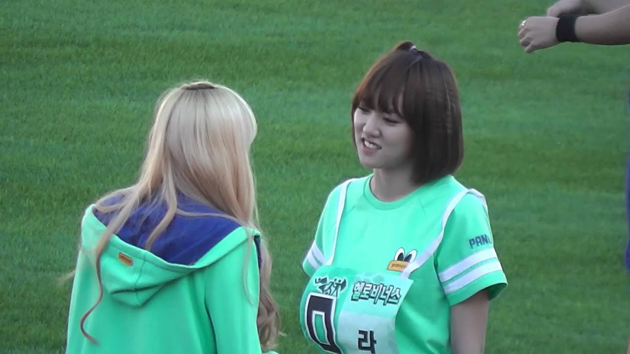 130903 MBC Idol Athletics Hello Venus Lime & Yoonjo 헬로비너스 - YouTube
