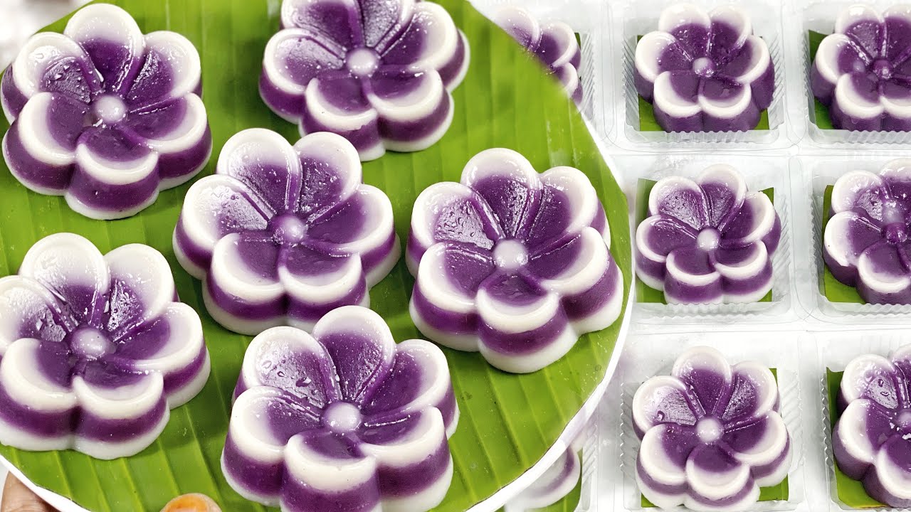 CARA MEMBUAT KUE TALAM UBI UNGU PALING ENAK TIDAK KERAS - YouTube