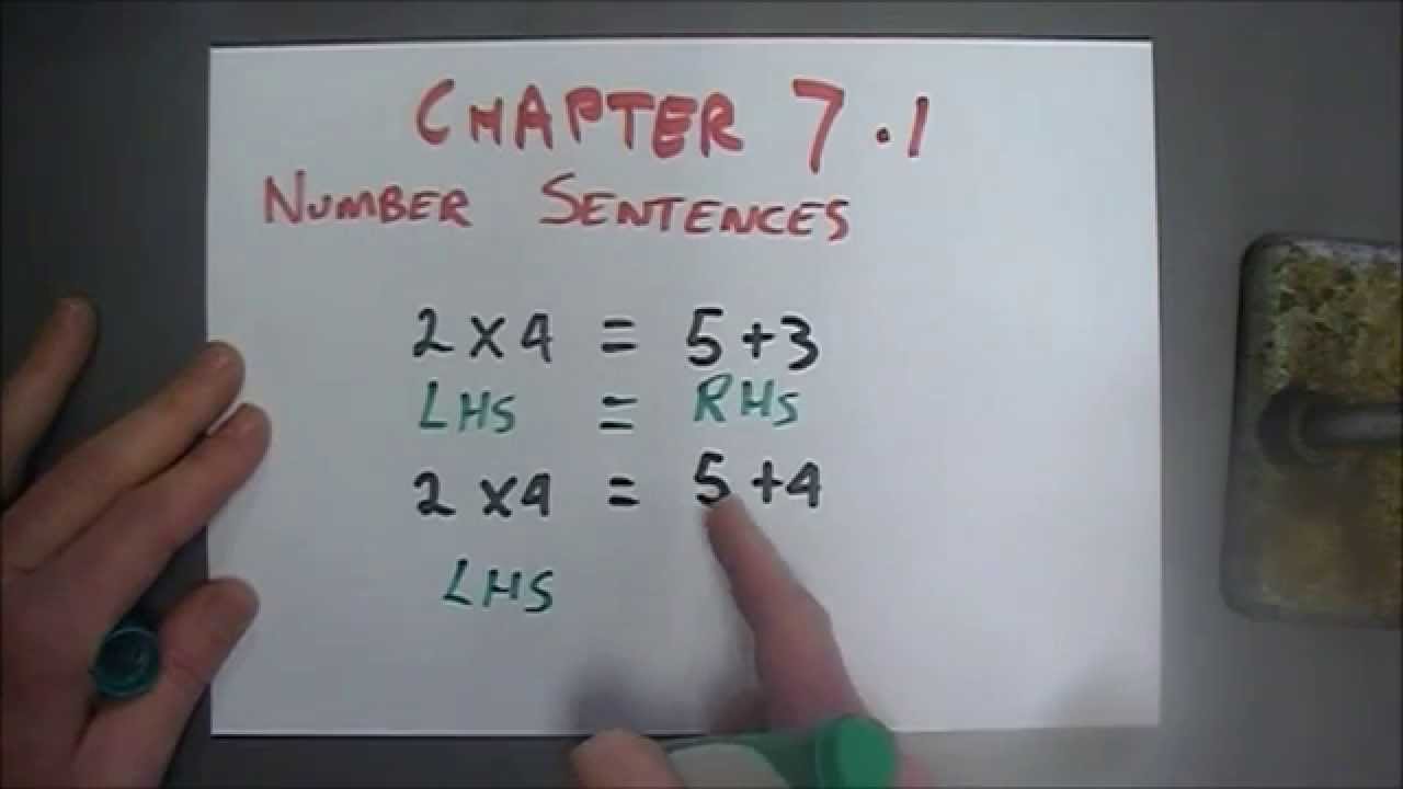 Pearson Mathematics 7 - Ch 7.1 Number Sentences - YouTube