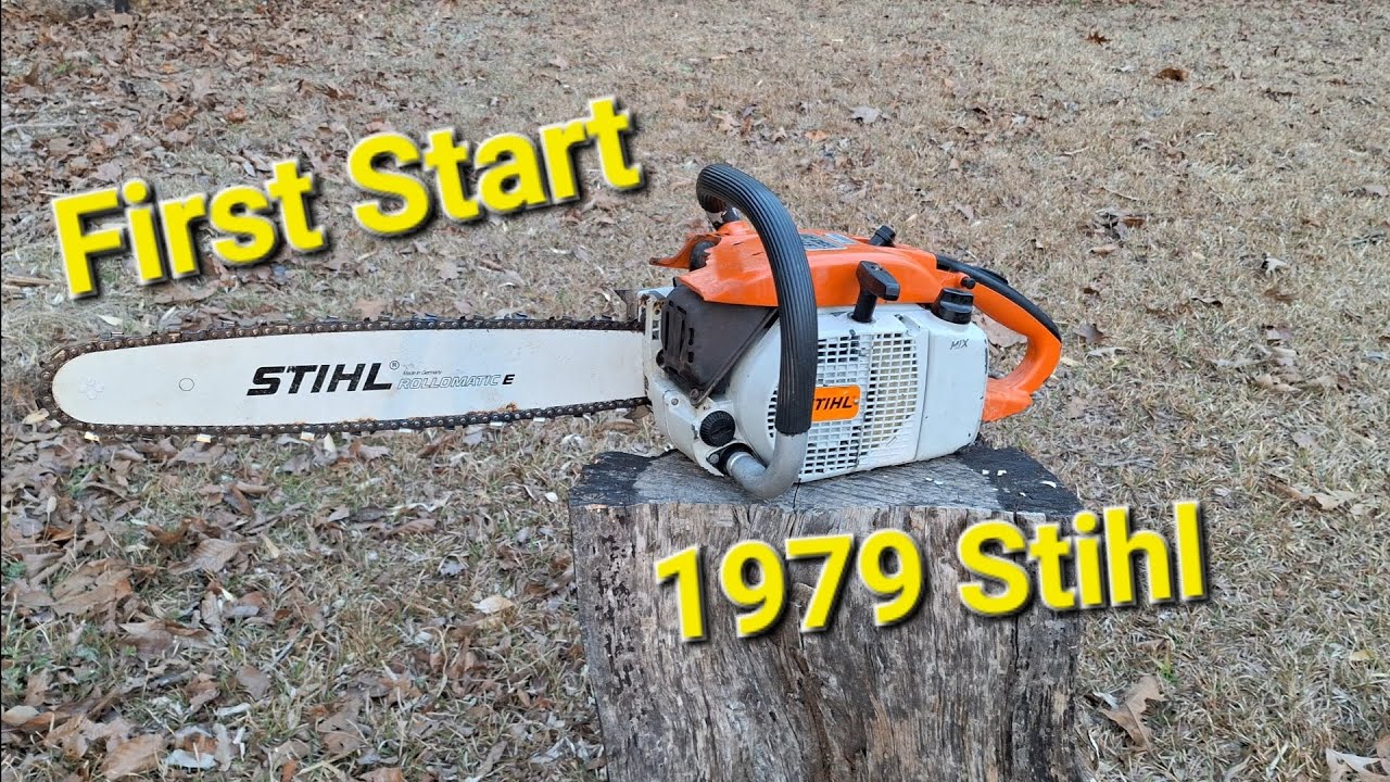 First start 1979 Stihl 032 AV - YouTube
