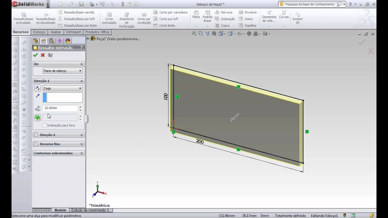 Curso gratuito em SolidWorks - Aula 2 - YouTube