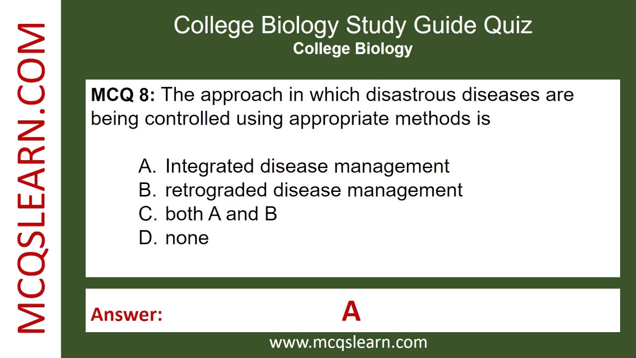 College Biology MCQs Questions | College Biology Quiz Questions Answers ...