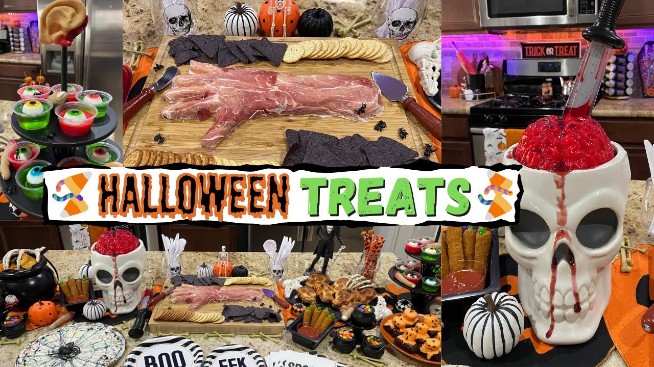 🎃Halloween 2023 Treat Ideas 👻 | Bloody Jello Brain, Pizza Skeletons ...
