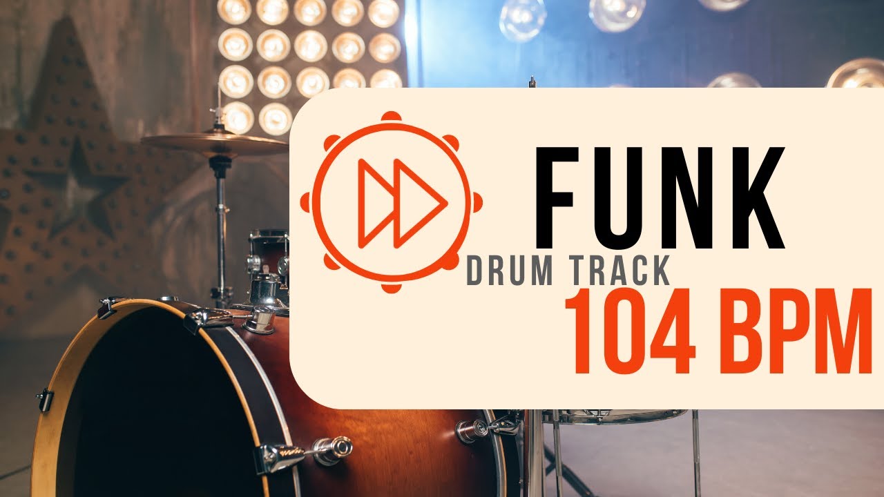 104 BPM | Funk Rock Drum Beat | Backing Track (#33) - YouTube