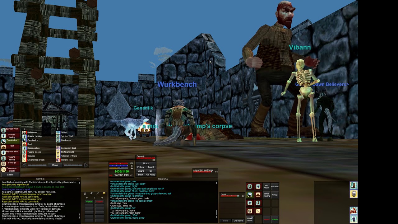 Everquest P99 - 36 Shaman @ Frontier Mountains Giant Fort - YouTube