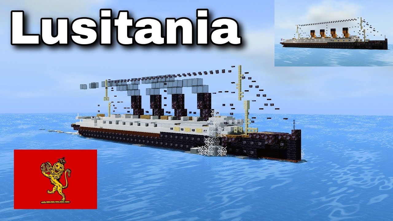 RMS Lusitania (v1-3) (Ocean Liner) | Minecraft Tutorial | 1:5 Scale ...