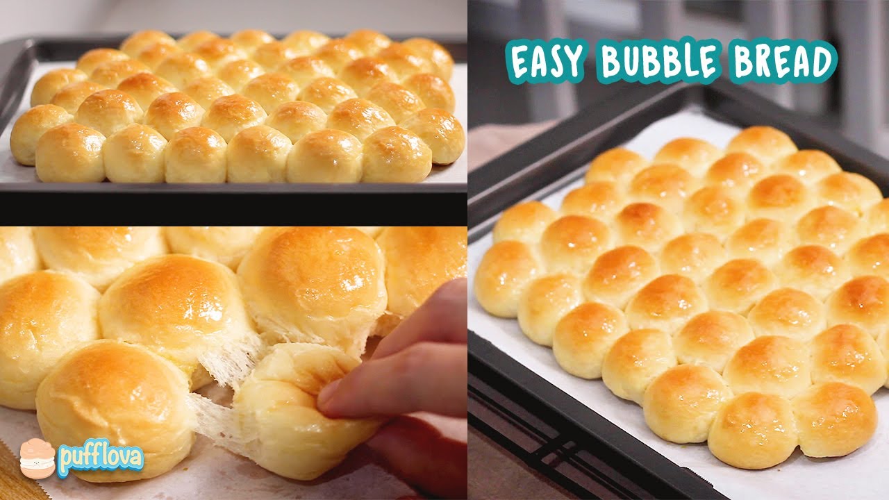 EASY BUBBLE BREAD RECIPE | TANPA ULEN | NO KNEAD - YouTube