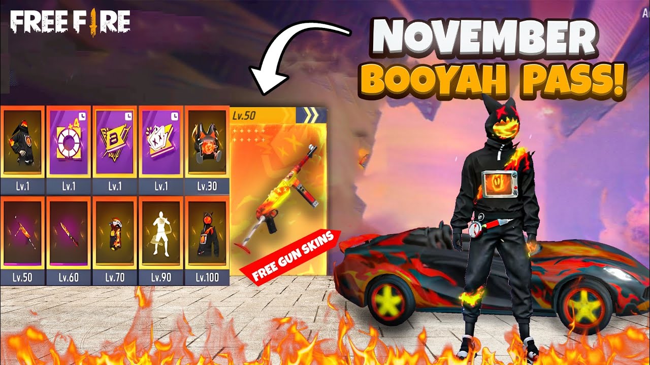 Freefire November New Booyah Pass Is Here | Full Review All skins ...