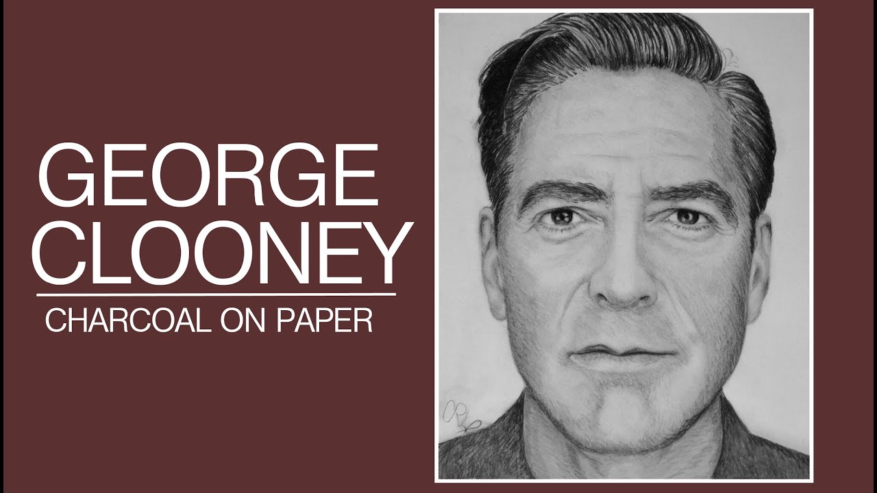 George Clooney speed drawing! - YouTube