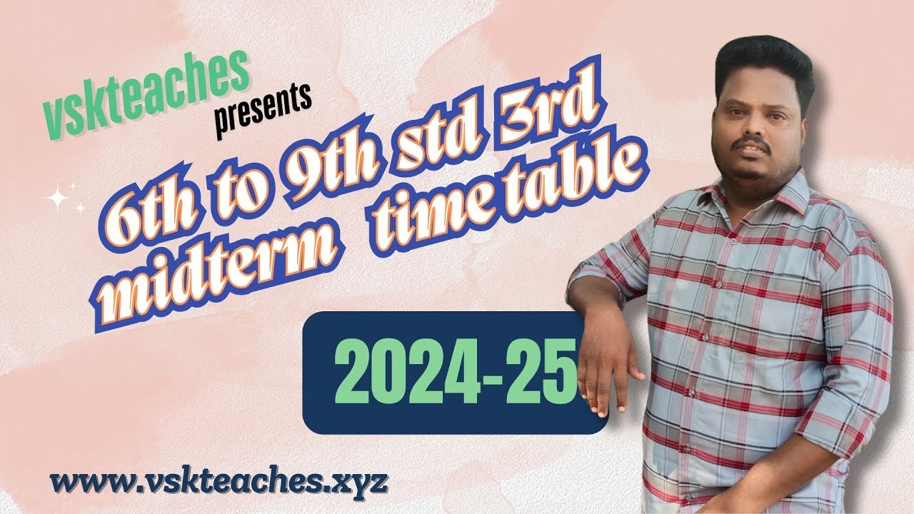 6th to 9th std 3rd mid term exam portion and time table 2025 - YouTube