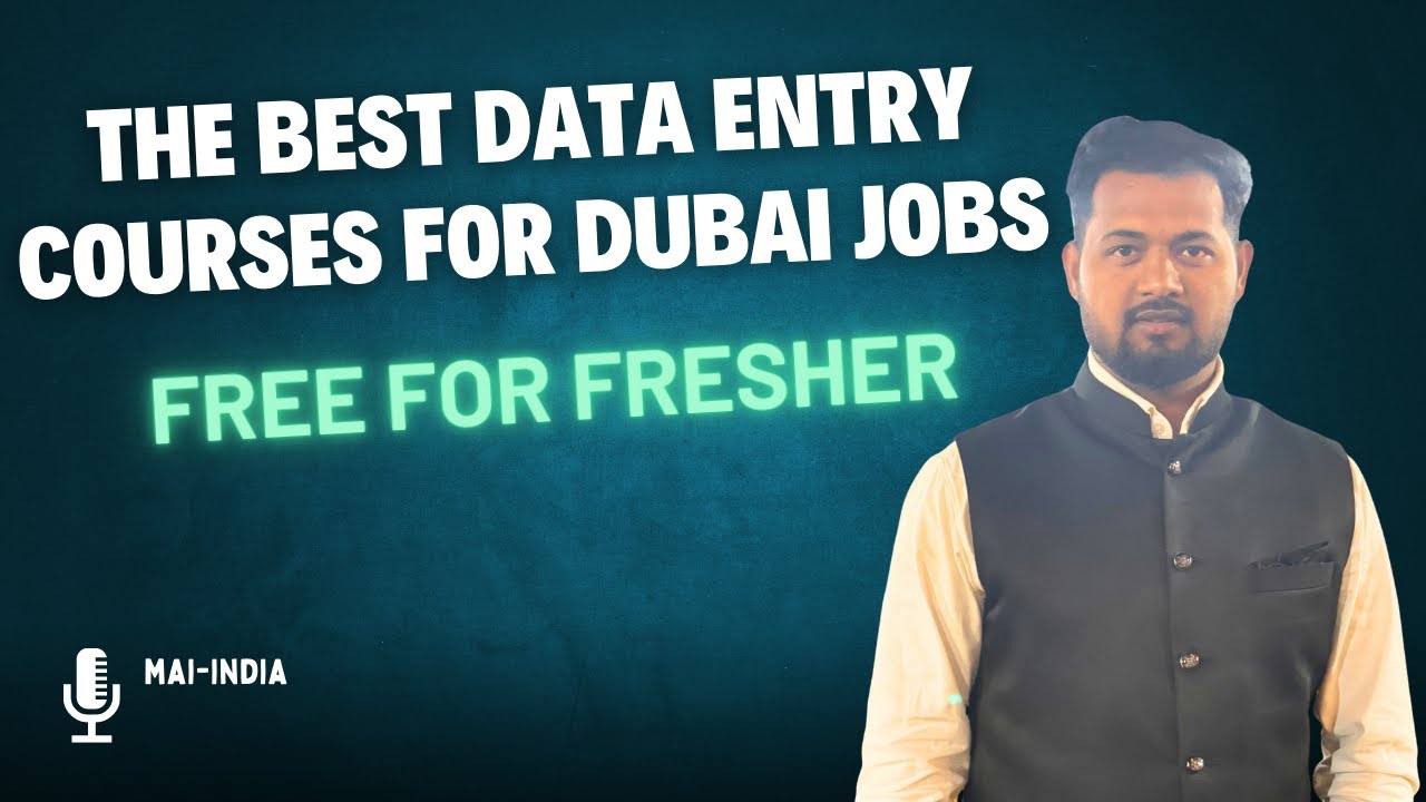 The Best Data Entry Courses for Dubai Jobs | how to work Data Entry in dubai or gulf country ...