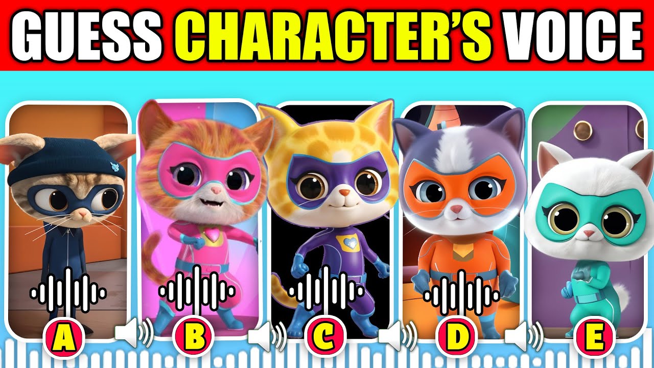 🔊IMPOSSIBLE Guess The Super Kitties Characters By Their Voice🐈‍⬛😺🦸‍♂️ ...