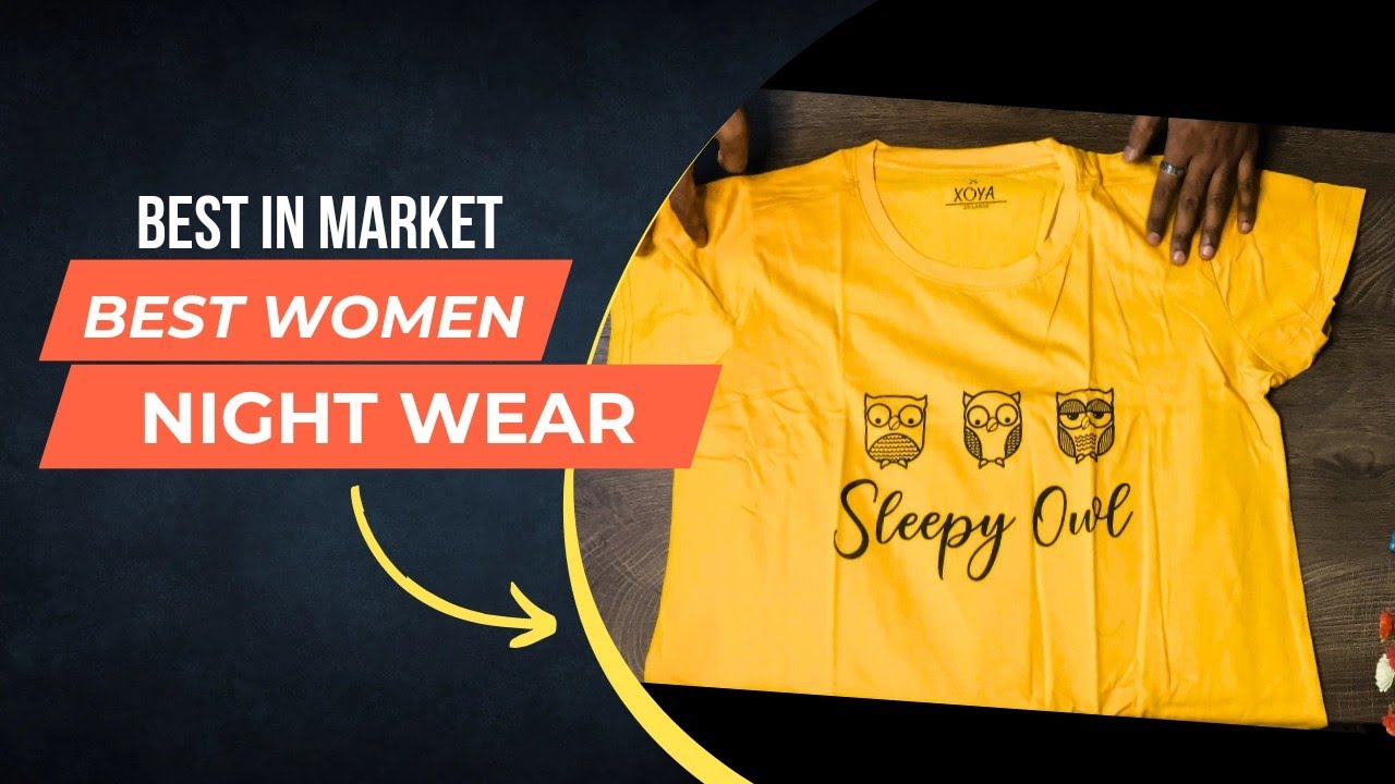 XOYA Women Cotton Plain/Solid Knee Length Nightdress - YouTube